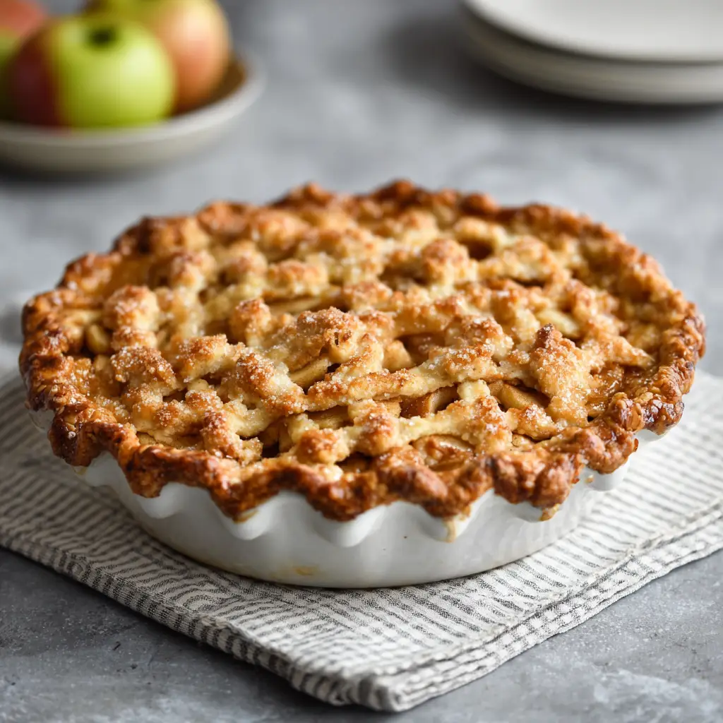 Dutch apple pie recipe Classic homemade dessert with crumb topping