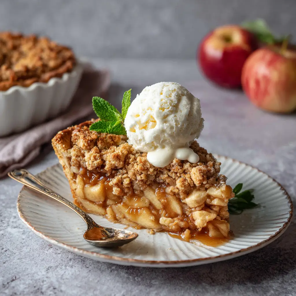 Dutch apple pie recipe Classic homemade dessert with crumb topping